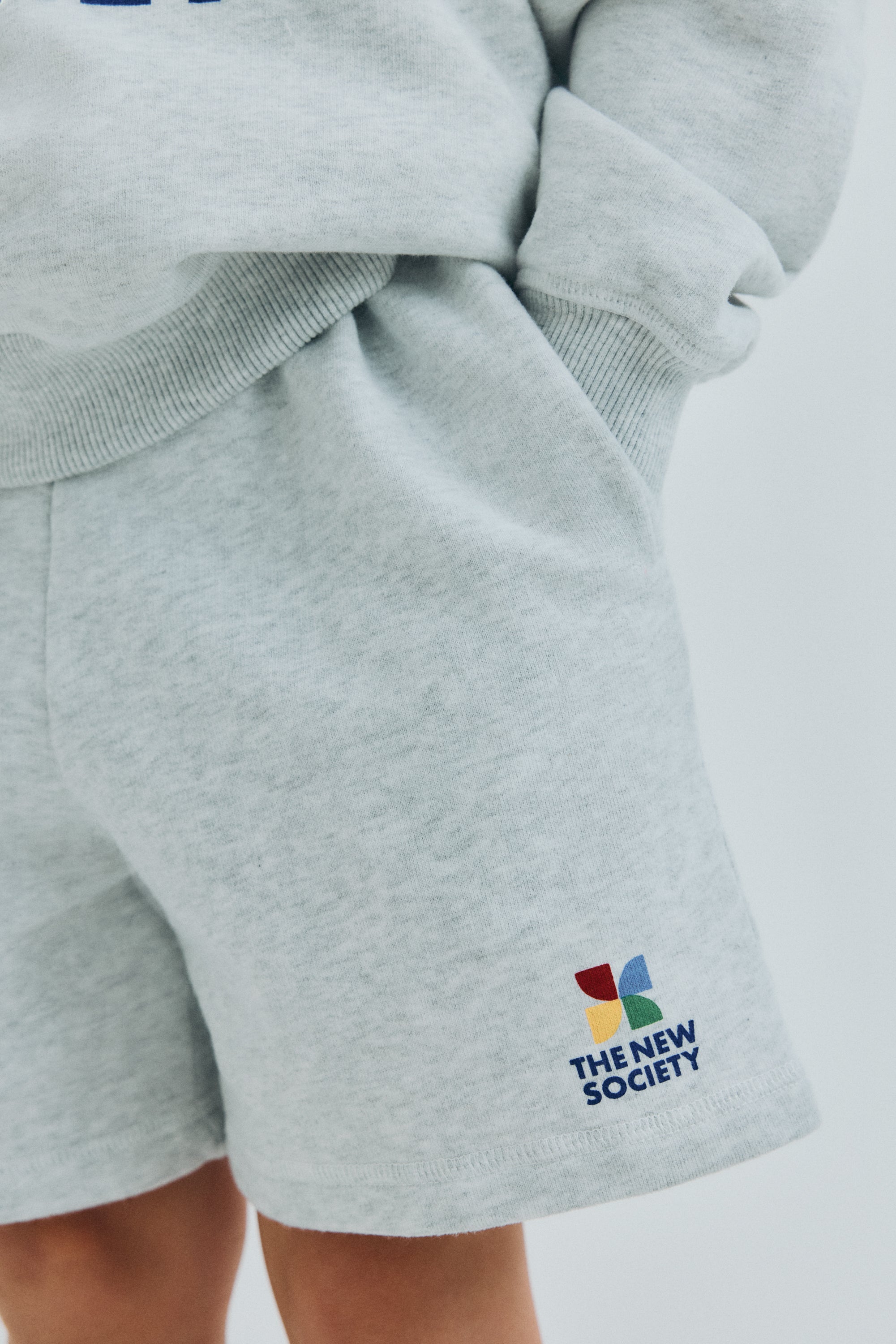 TNS Logo Sweatshirt Light Grey Melange