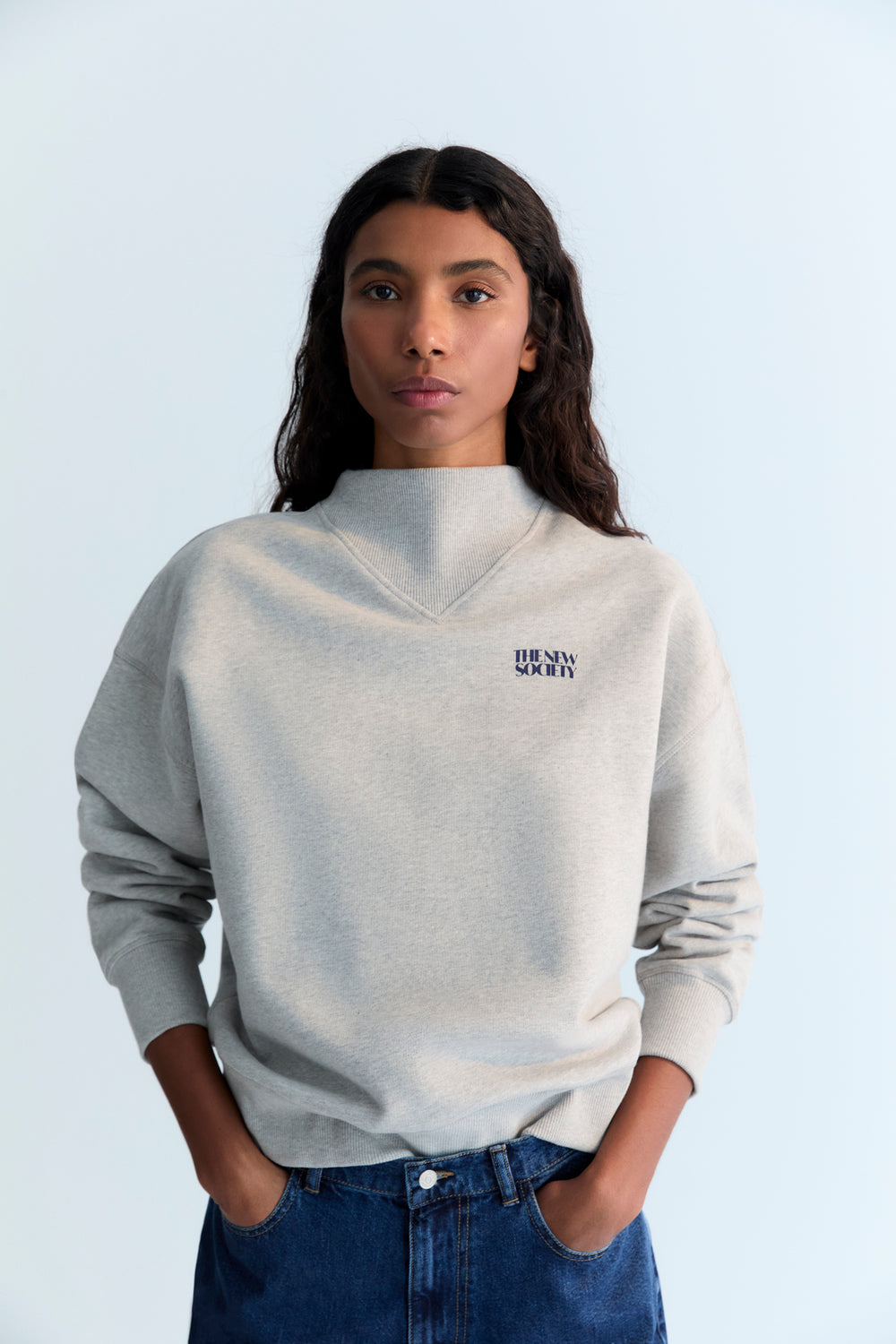 Lola Woman Sweatshirt Stellar Grey Melange